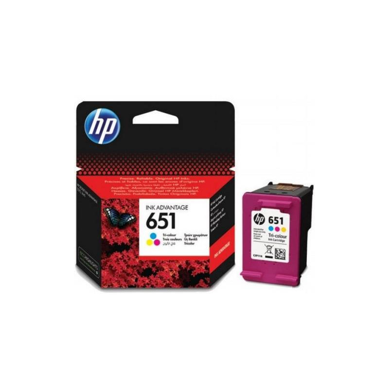 HP 651 Tri-color Original Ink Advantage Cartridge -C2P11AE-